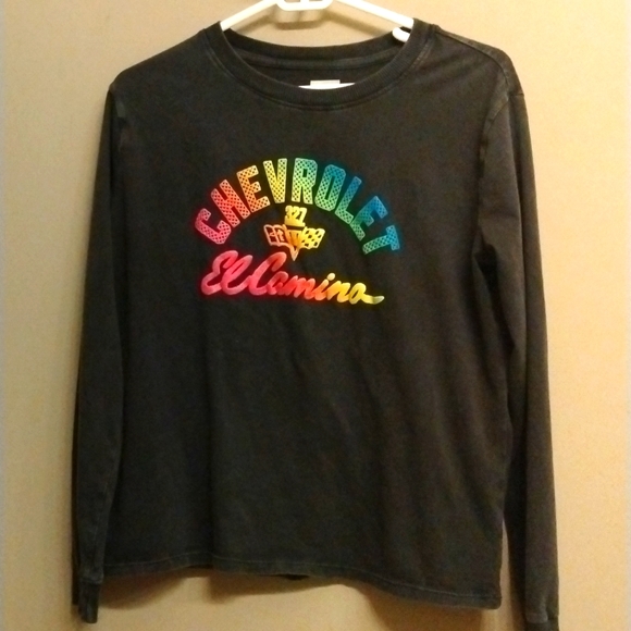 gm | Tops | Gm Official Licensed Product Chevy El Camino Cropped Black ...